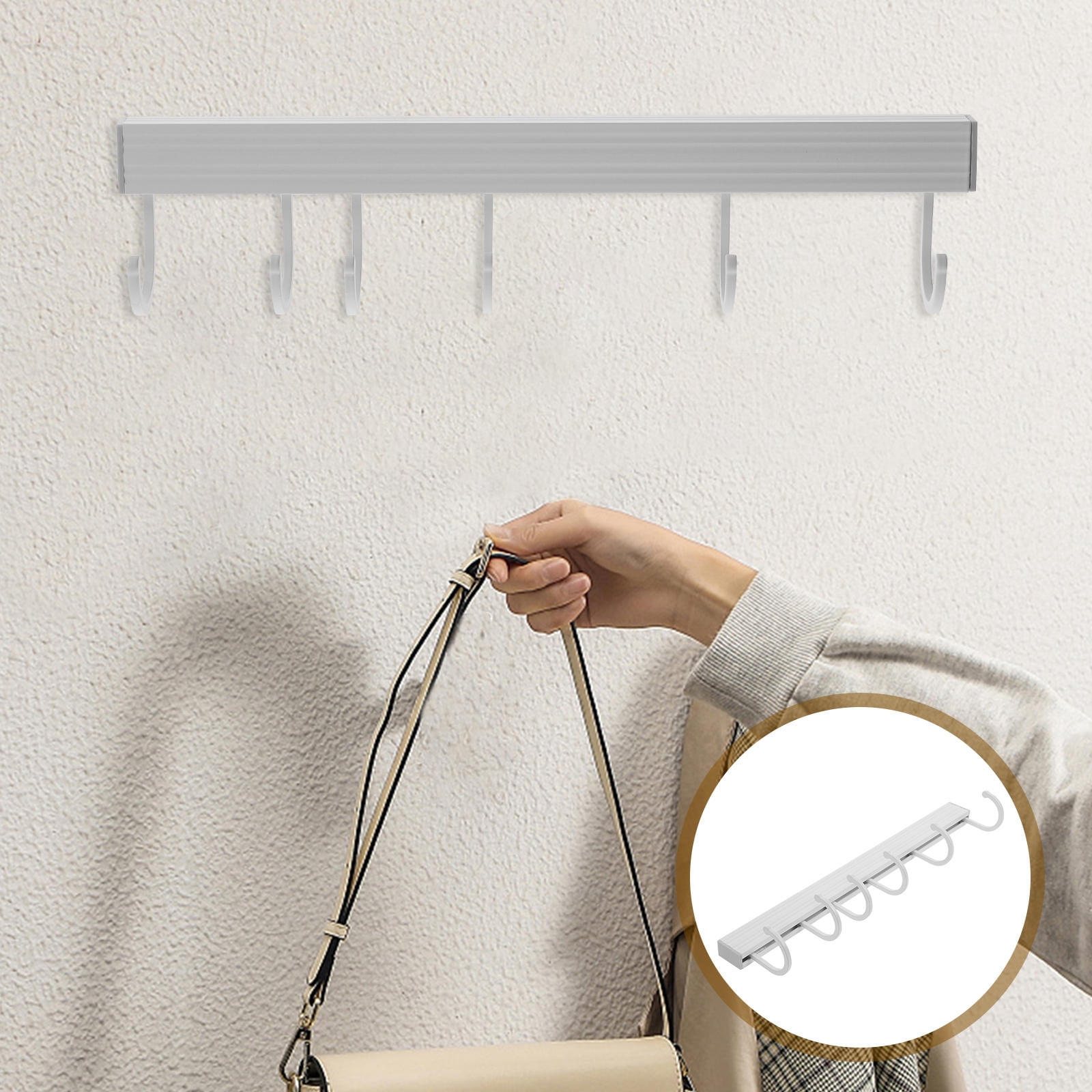 HEANUJJ Heavy-Duty Wall Hanging Hook Rack 1 Pack Multi-Purpose ...