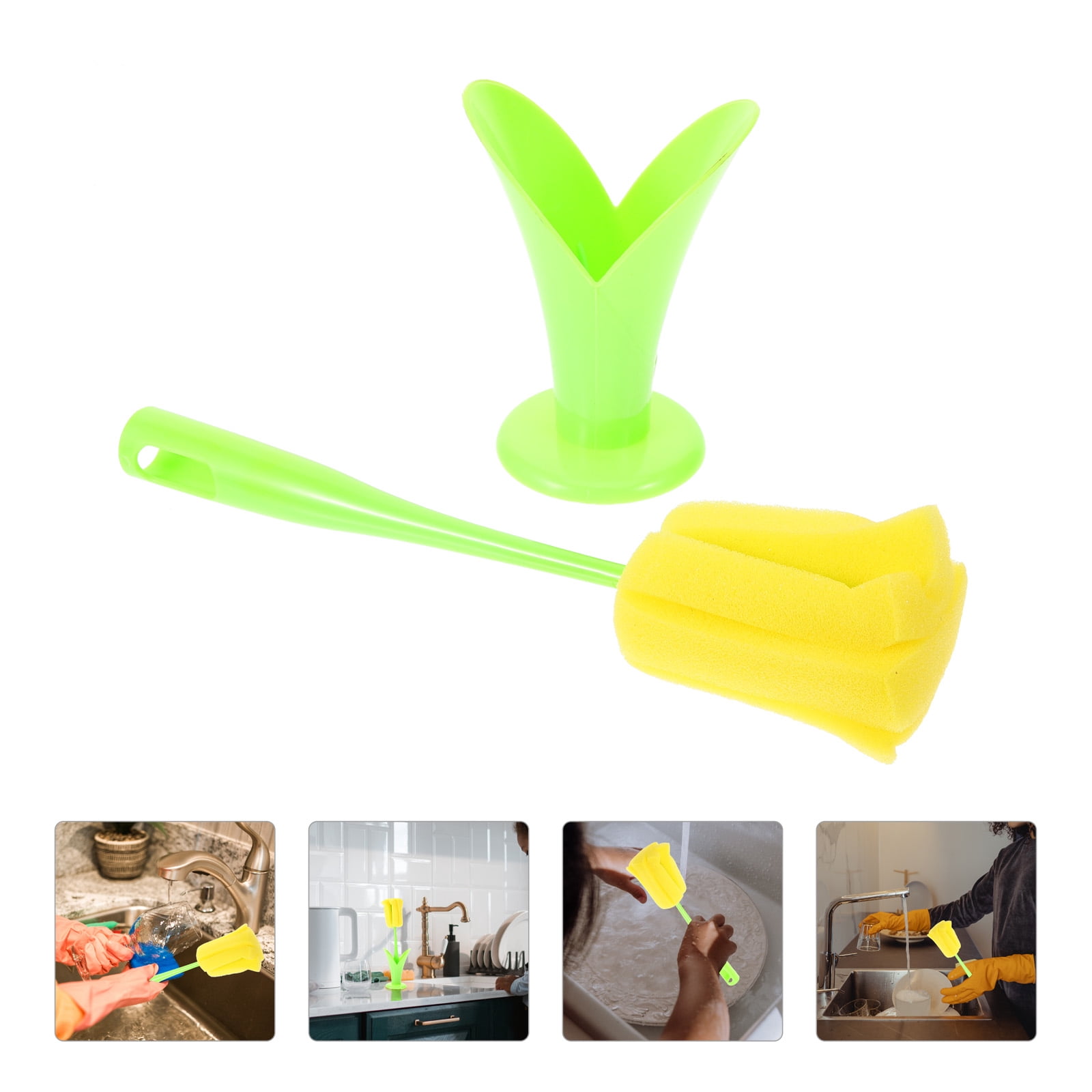HEANUJJ Waterbottle Brushes for Cleaning Long Handle Sponge for ...