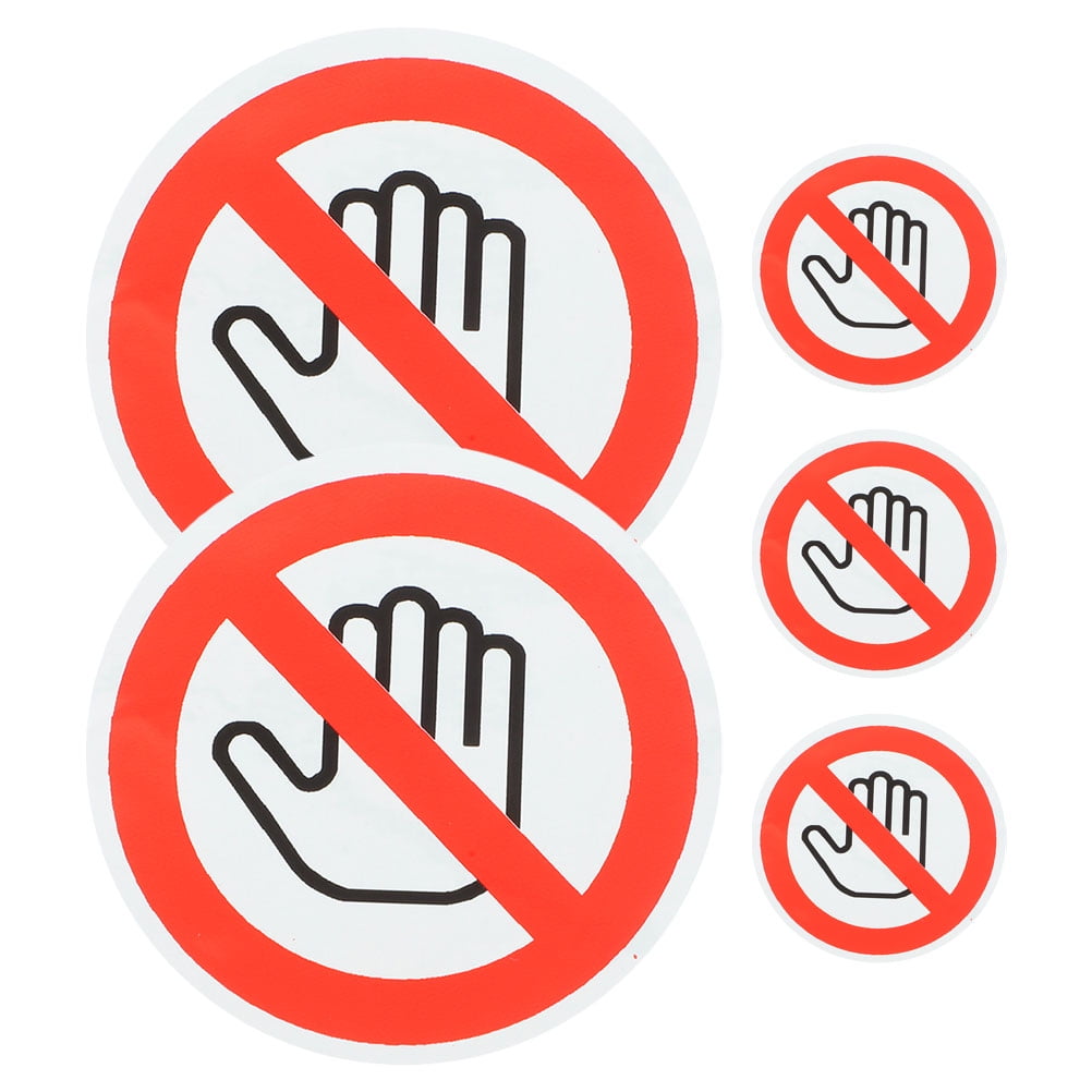 HEANUJJ White Do Not Touch Safety Sign Adhesive Warning Label for ...