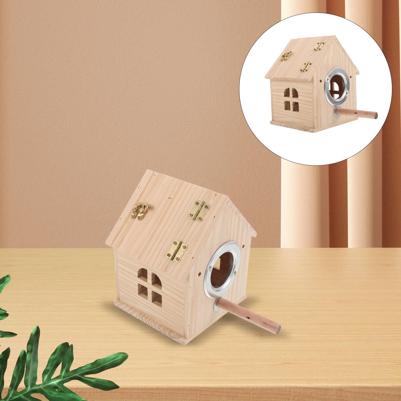 HEANUJJ Wood Parrot Mating Nest Box with Ventilation for Budgies ...