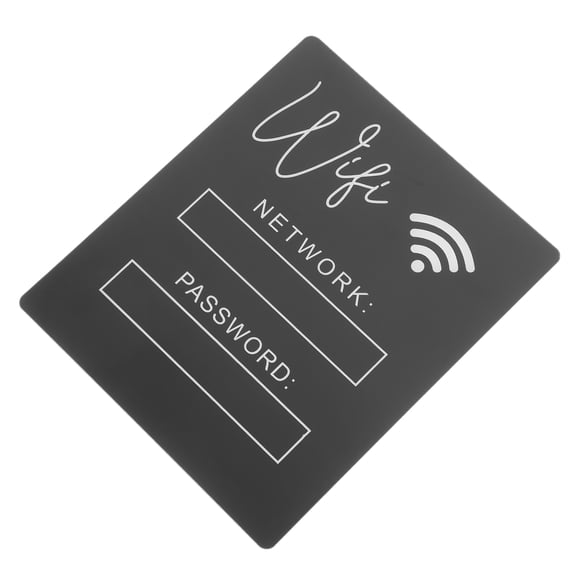 HEANUJJ Writable Black Acrylic WiFi Password Sign Easy to Install WiFi ...