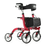 Drive Medical Nitro Euro Style Rollator Rolling Walker, Red - Walmart.com