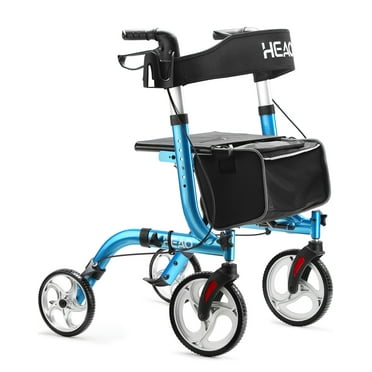 Hugo Elite Rollator Rolling Walker with Seat, Backrest and Saddle Bag ...