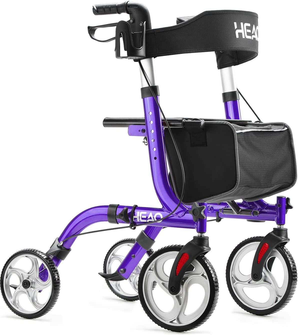 OasisSpace Aluminum Rollator Walker with Seat, Easy Folding Rollator ...