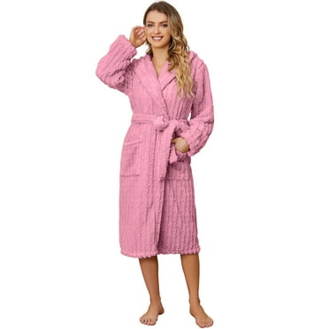 PAVILIA White Women Robe Fleece Plush Soft, Fluffy Fuzzy Cozy Warm ...