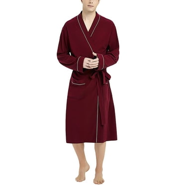 Ross Michaels Men's Bath Robe - Full Length Luxury Fleece with Hood and ...
