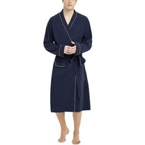 FashGudim 100% Cotton Knit Robe for Men Lightweight Summer Robes Thin ...