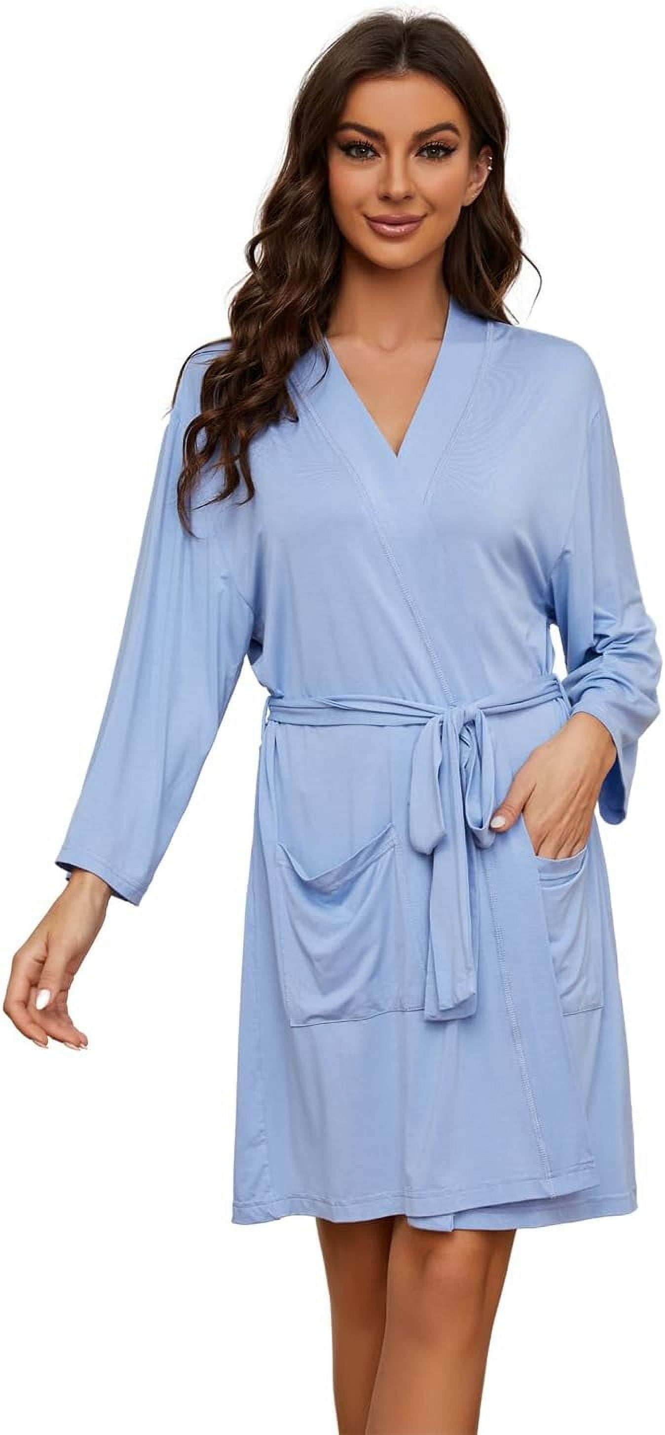 HEARTNICE Robes for Women Lightweight Short Knit Kimono Knee Length ...