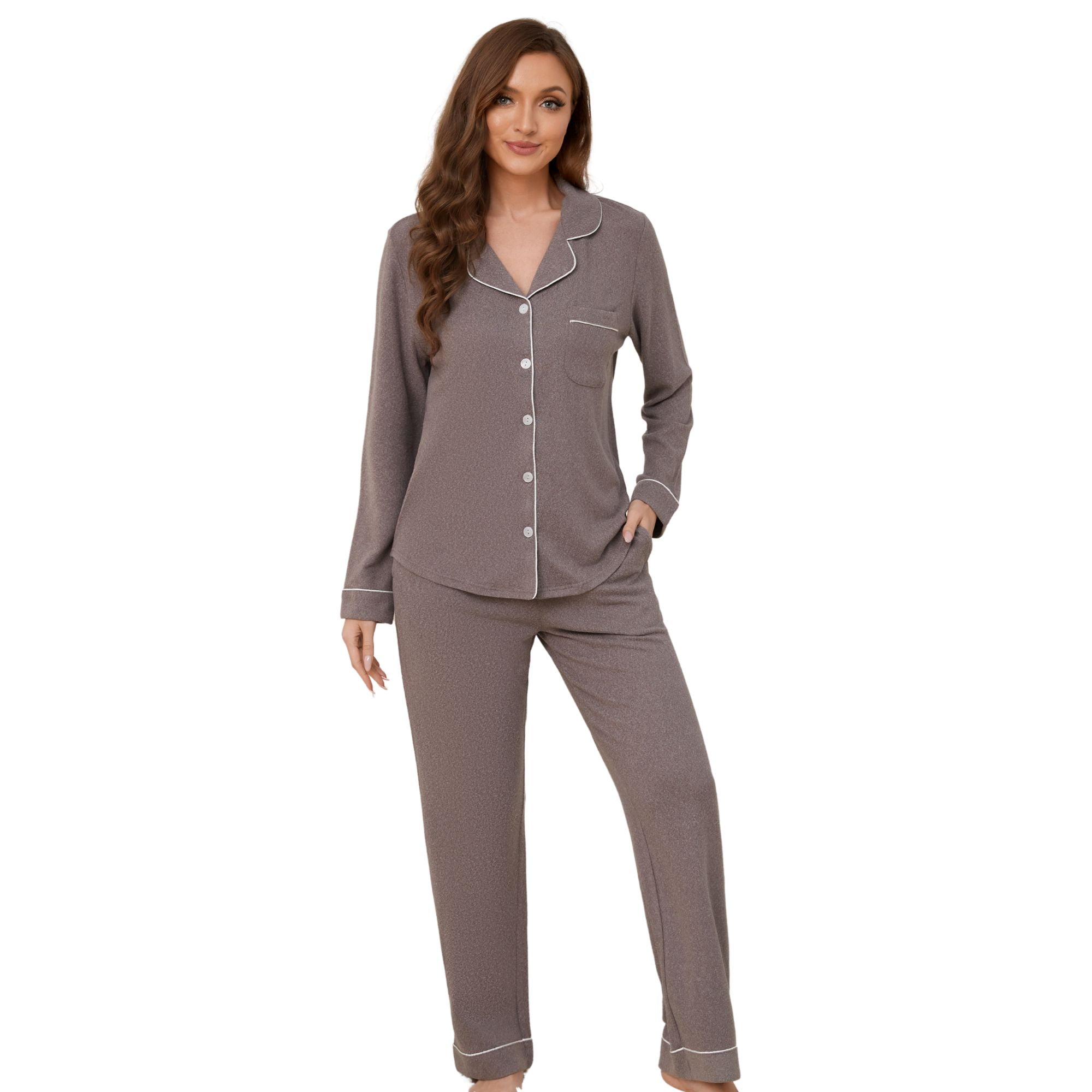 HEARTNICE Womens Button Down Pajama Sets, Loungewear Ultra Soft 2 Piece ...