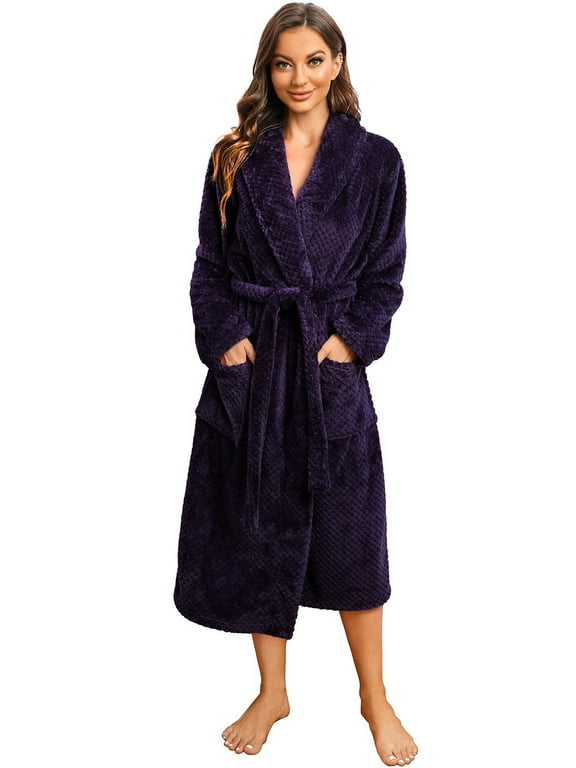 PAVILIA Premium Lightweight Womens Plush Soft Full Length House Robe ...