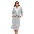 HEARTNICE Womens Hooded Robe, Soft Fluffy Fleece Long Warm Bathrobes Plush Loungewear,(Light ...