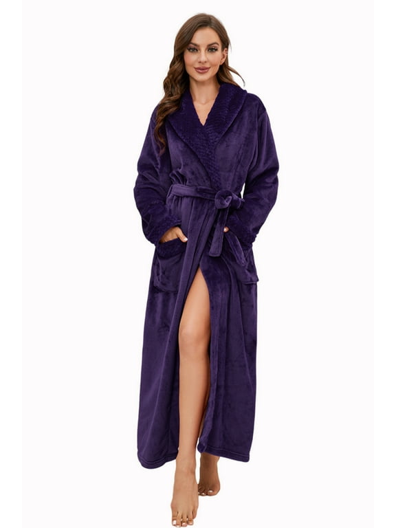 PAVILIA Premium Lightweight Womens Plush Soft Full Length House Robe ...