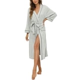 Heartnice Womens Lightweight Cotton Knit Robe, 3/4 Sleeve, Soft Kimono ...