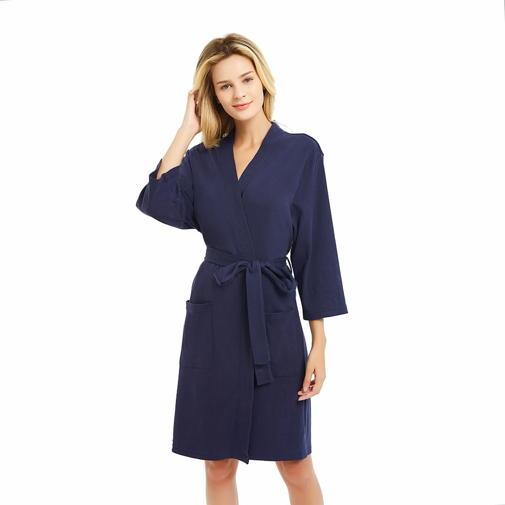 HEARTNICE Womens Robes, 100% Cotton Soft Lightweight Knit Short ...