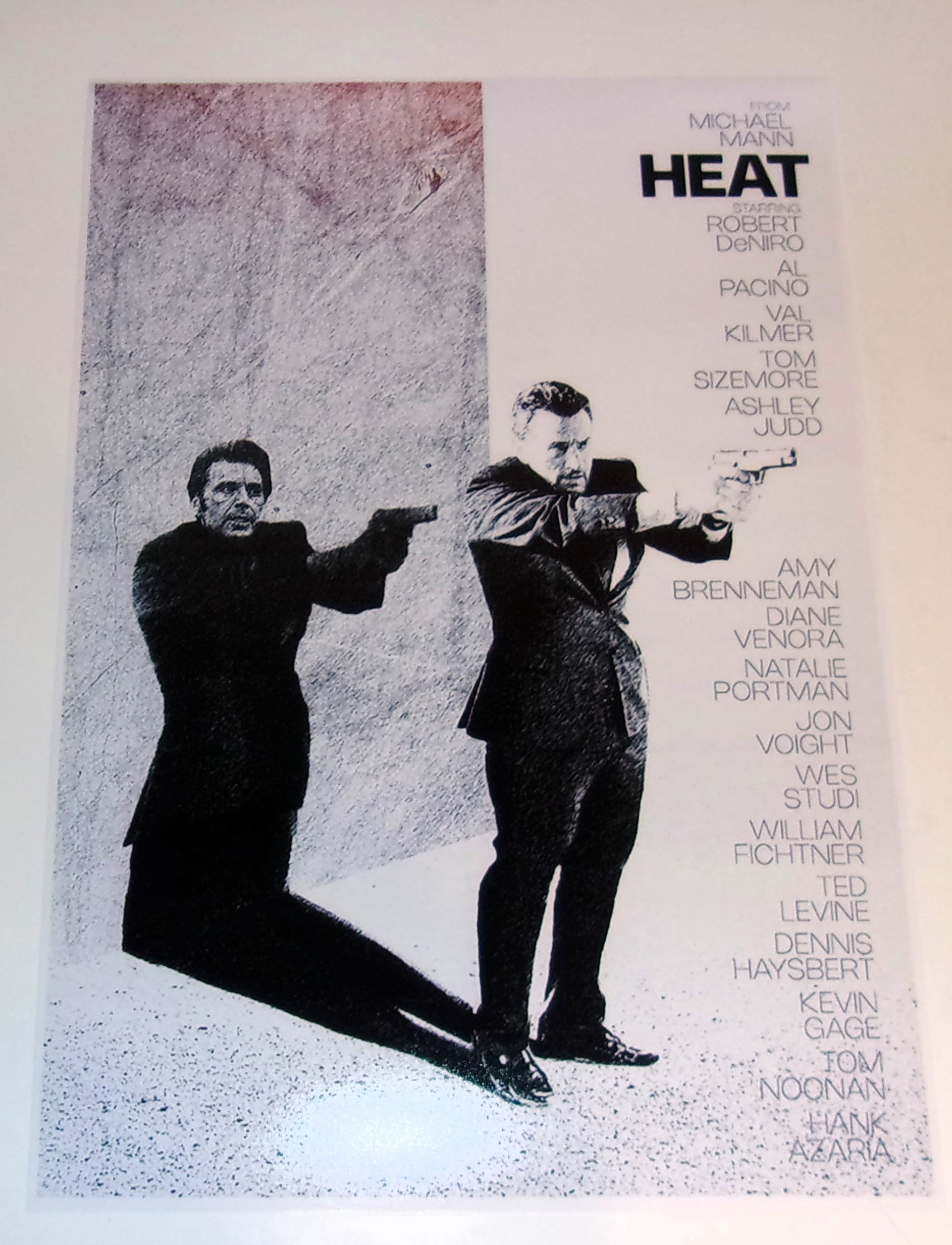 HEAT Robert DeNiro / Al Pacino 1995 Alt Poster 19"x13" Michael Mann ...