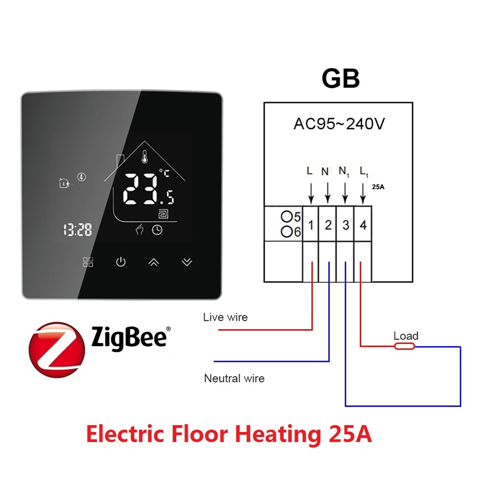 HEAT X5H Tuya WiFi / Smart Zigbee Thermostat Temperature Controller For ...