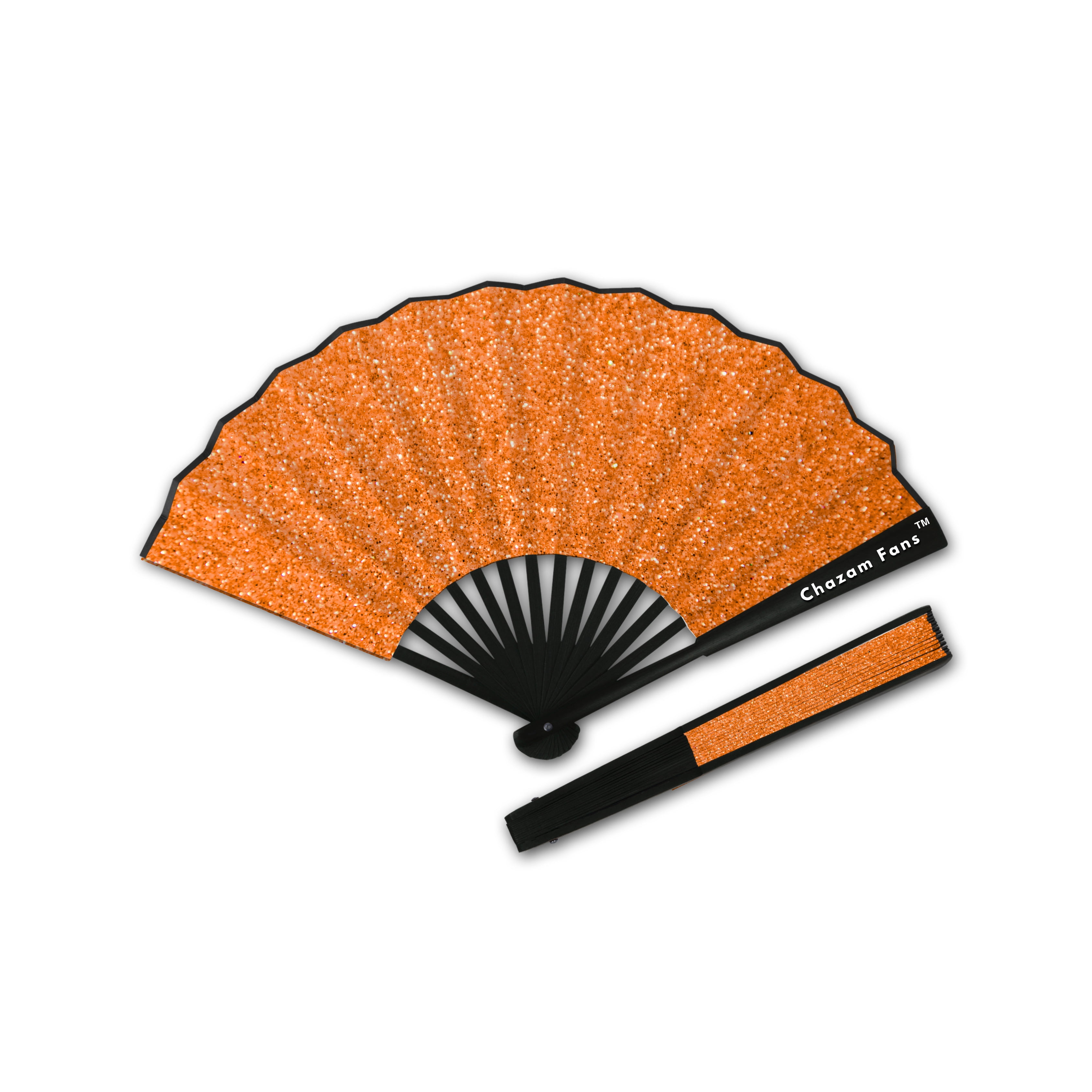 “HEATED” Orange Sparkled Luxury Fan by Chazam Fans™ - Walmart.com