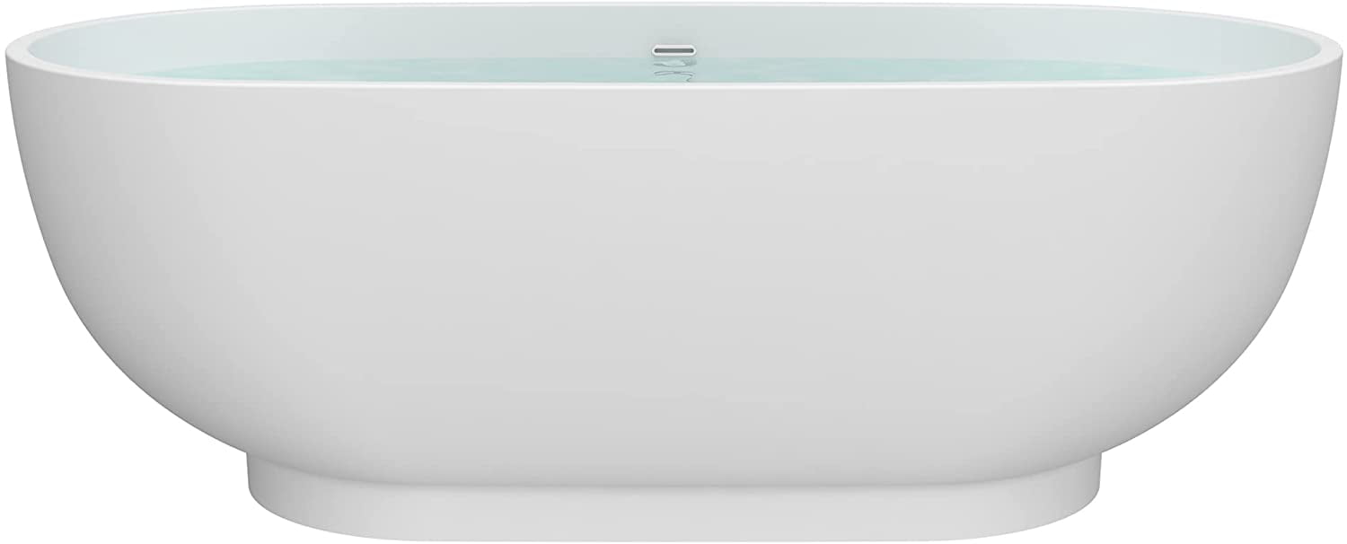 HEATGENE 70 Inches Acrylic Freestanding Large Bathtub Modern Bathtub ...