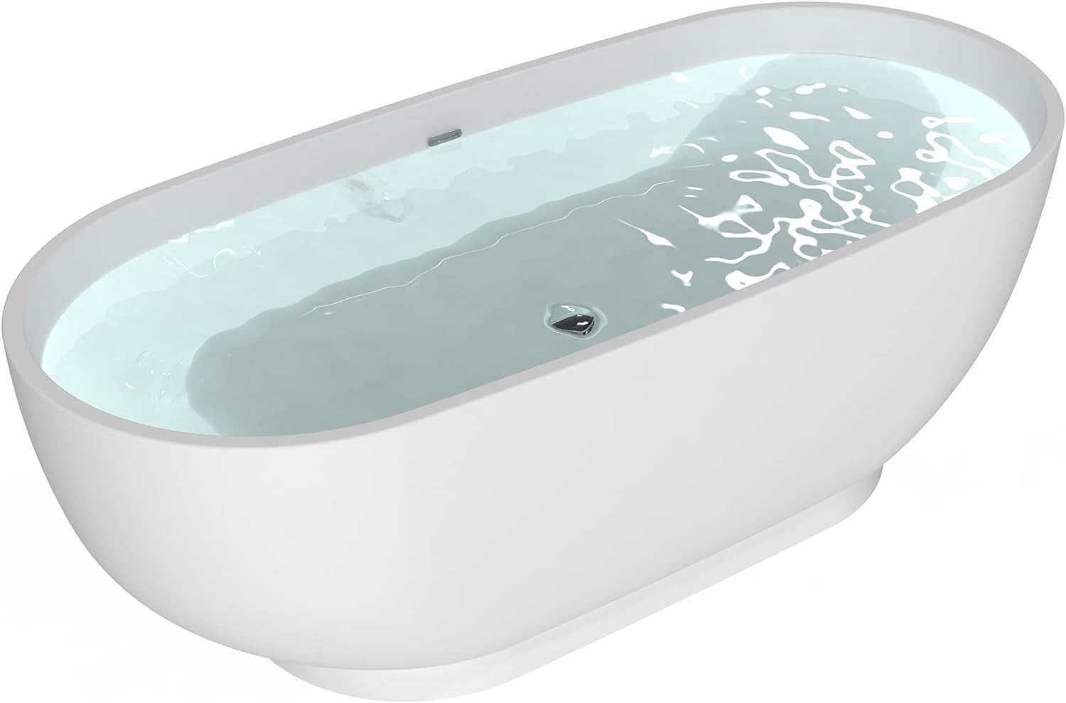 HEATGENE Modern Bathtub Large Bathtub Acrylic Freestanding Contemporary ...