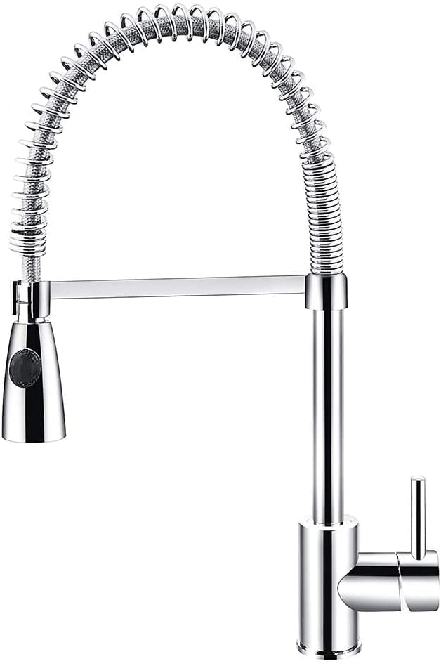HEATGENE Sink Faucet Spring Kitchen Faucets with Single Handle Pull ...
