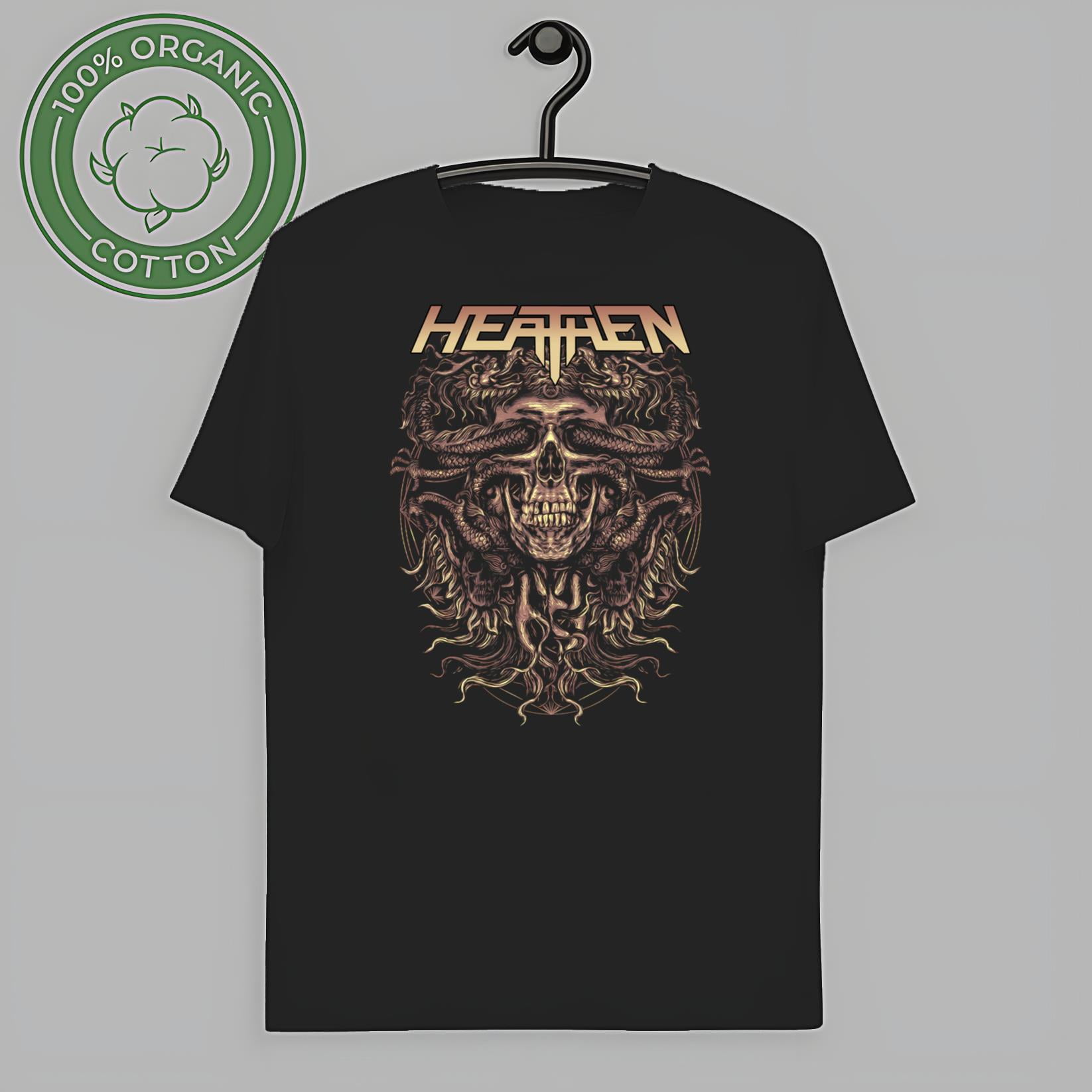 HEATHEN - EMPIRE CREST BLACK T-Shirt, Front & Back Print Small-TH56204 ...