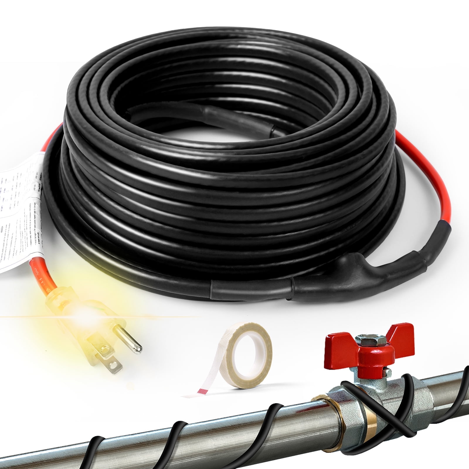 HEATIT JHSF 40-feet 120V Self Regulating Pre-assembled Pipe Heating ...