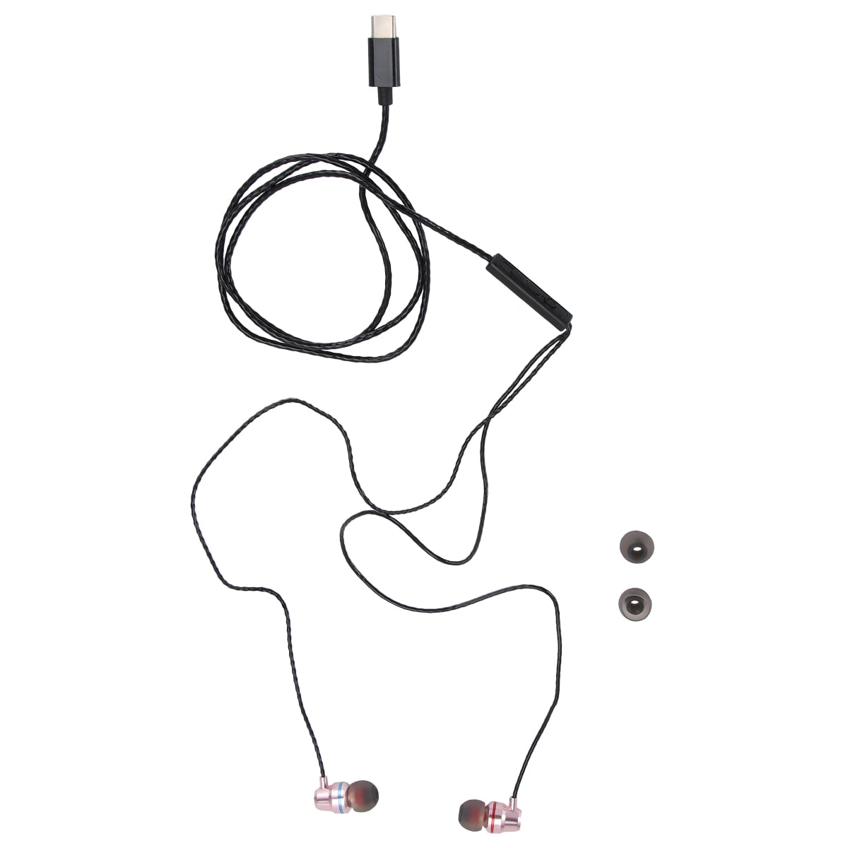 HEATSHAKING 1 Pair Surround Sound Type-C Headphones Earphones TPE Rose ...