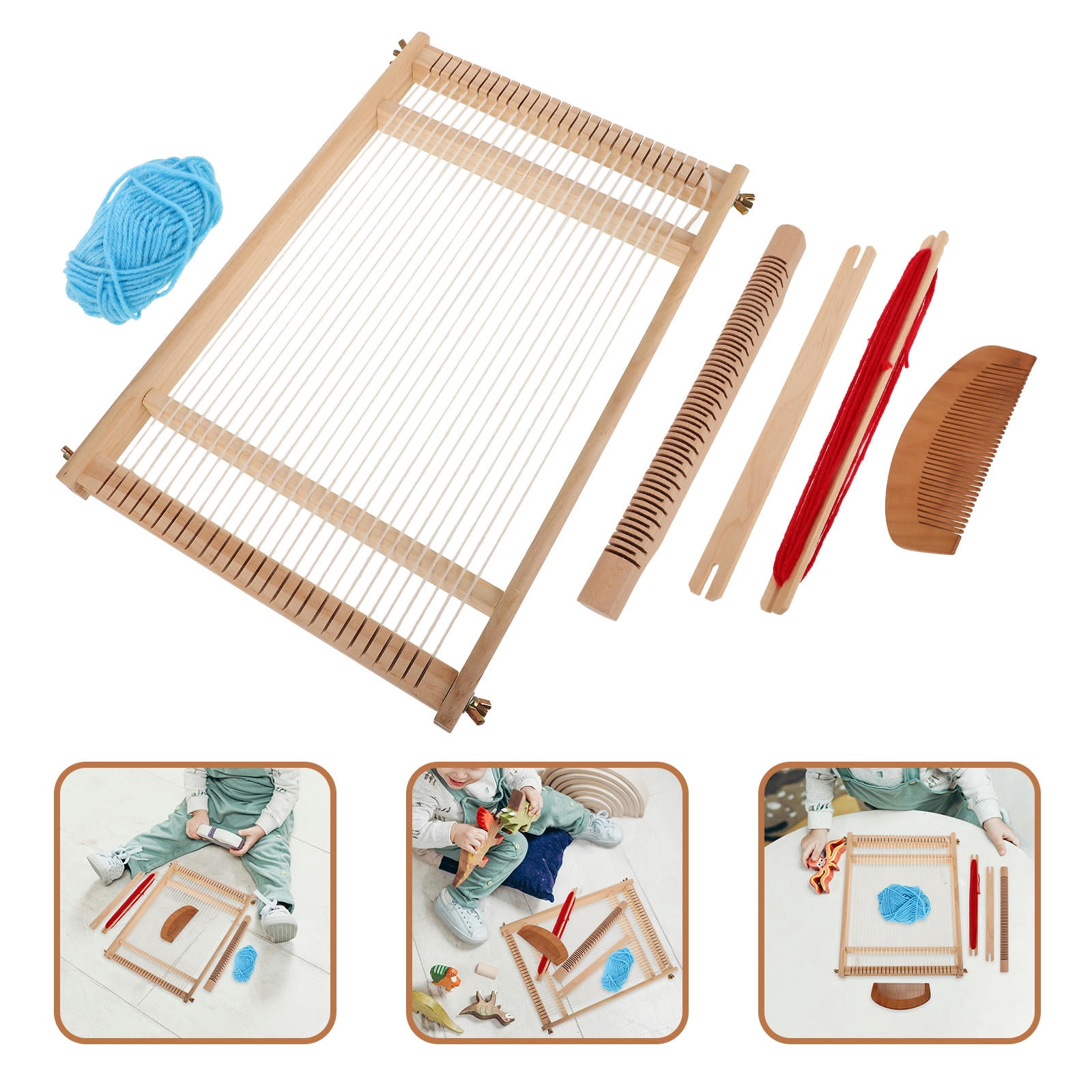 HEATSHAKING 1 Set Hand Loom for Diy Teaching Rectangular Shape in ...
