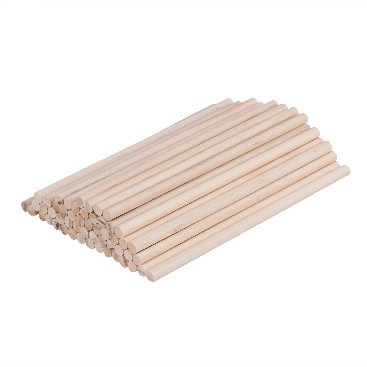 HEATSHAKING 100Pcs Pine Wood Round Dowel Rods For Craft Projects Diy ...