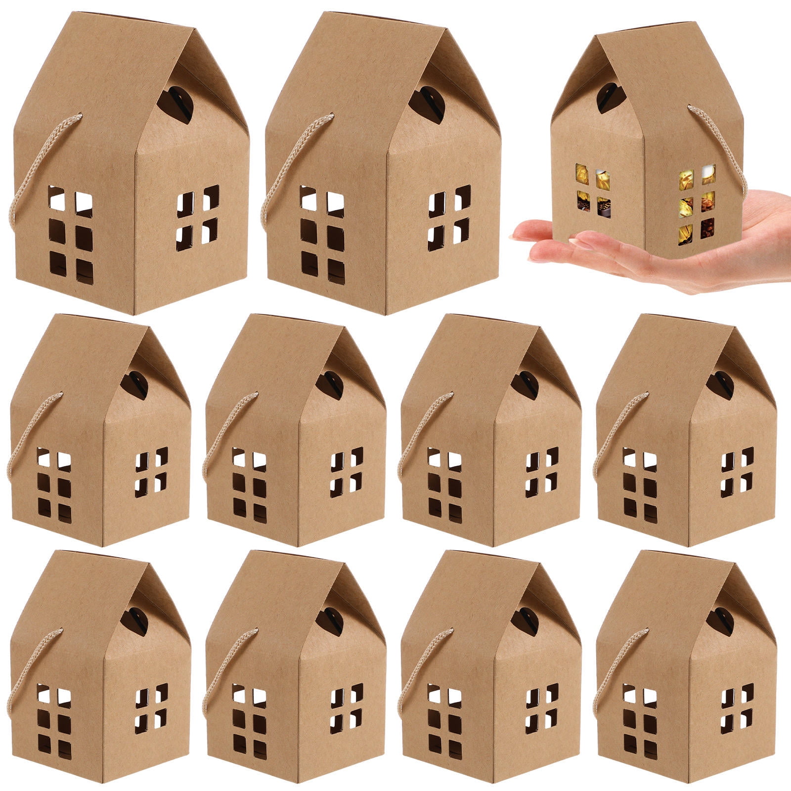 HEATSHAKING 10Pack Elegant Romantic Atmosphere House Shape Paper Candy ...