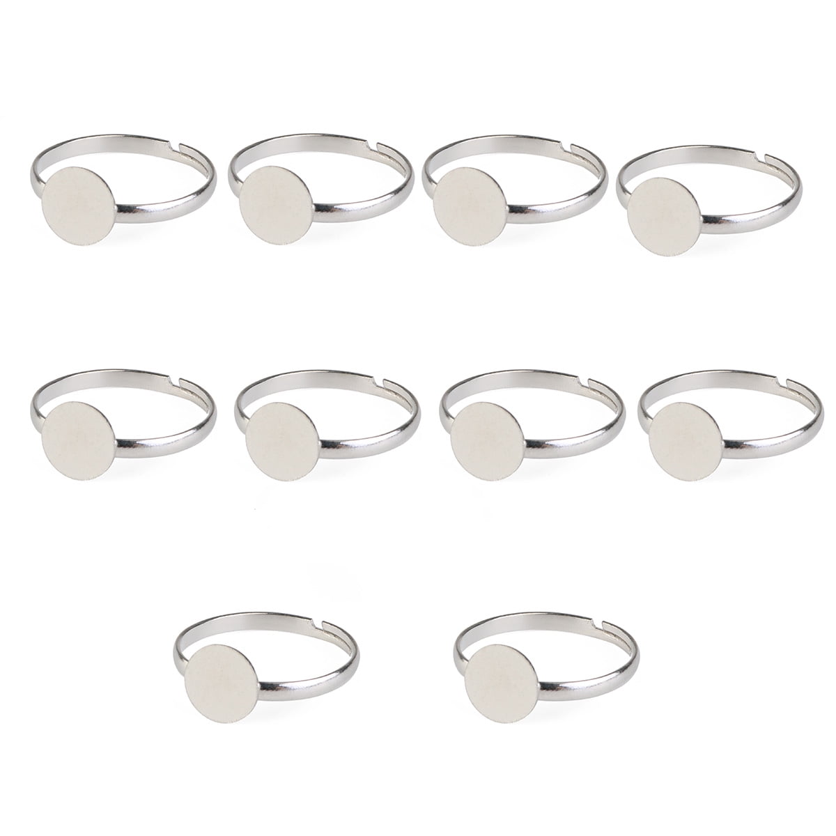 HEATSHAKING 10Pack Metal Rings for Craft Set Adjustable Size for Women ...
