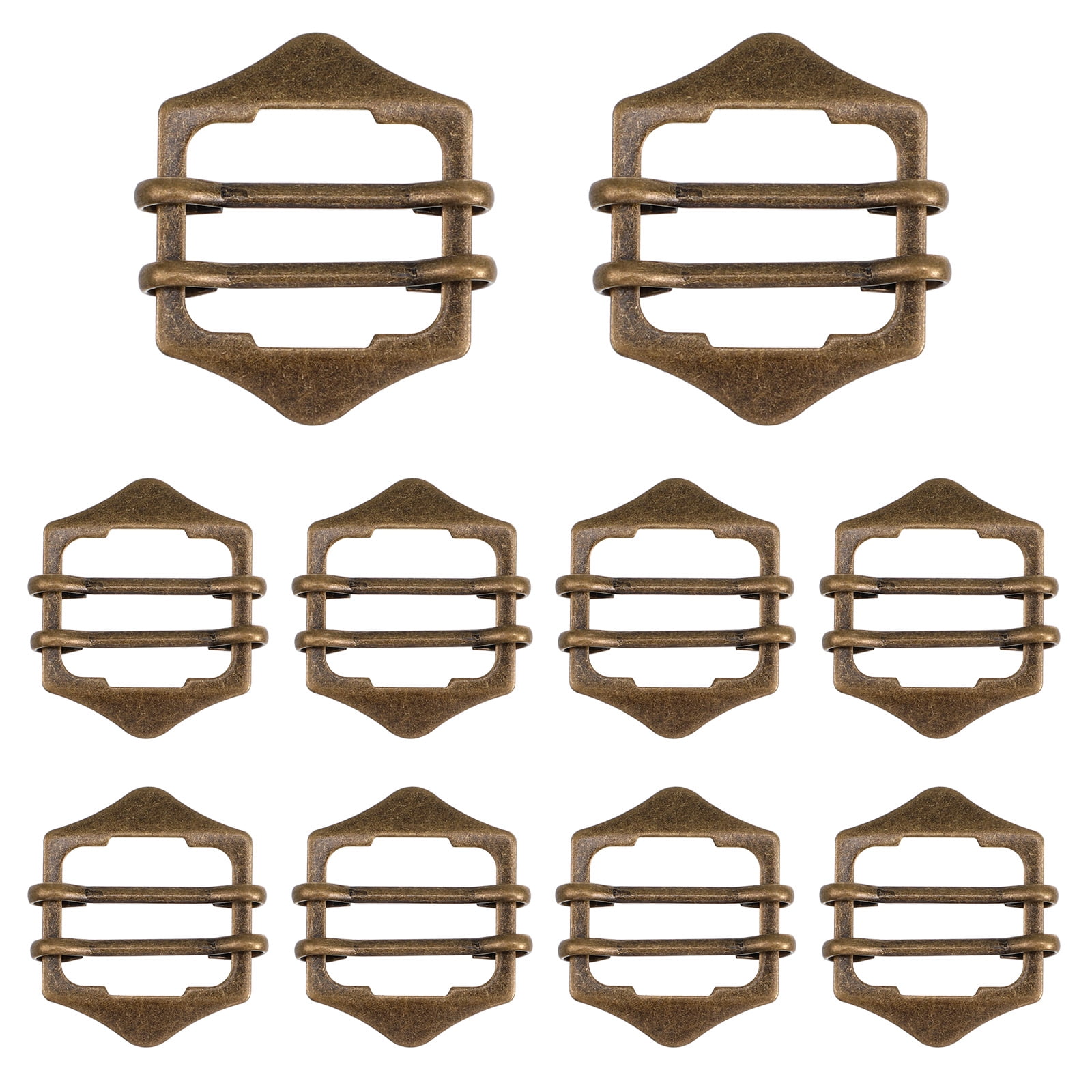 HEATSHAKING 10Pcs Double Slide Buckle Metal Vest Buckle Bronze for ...