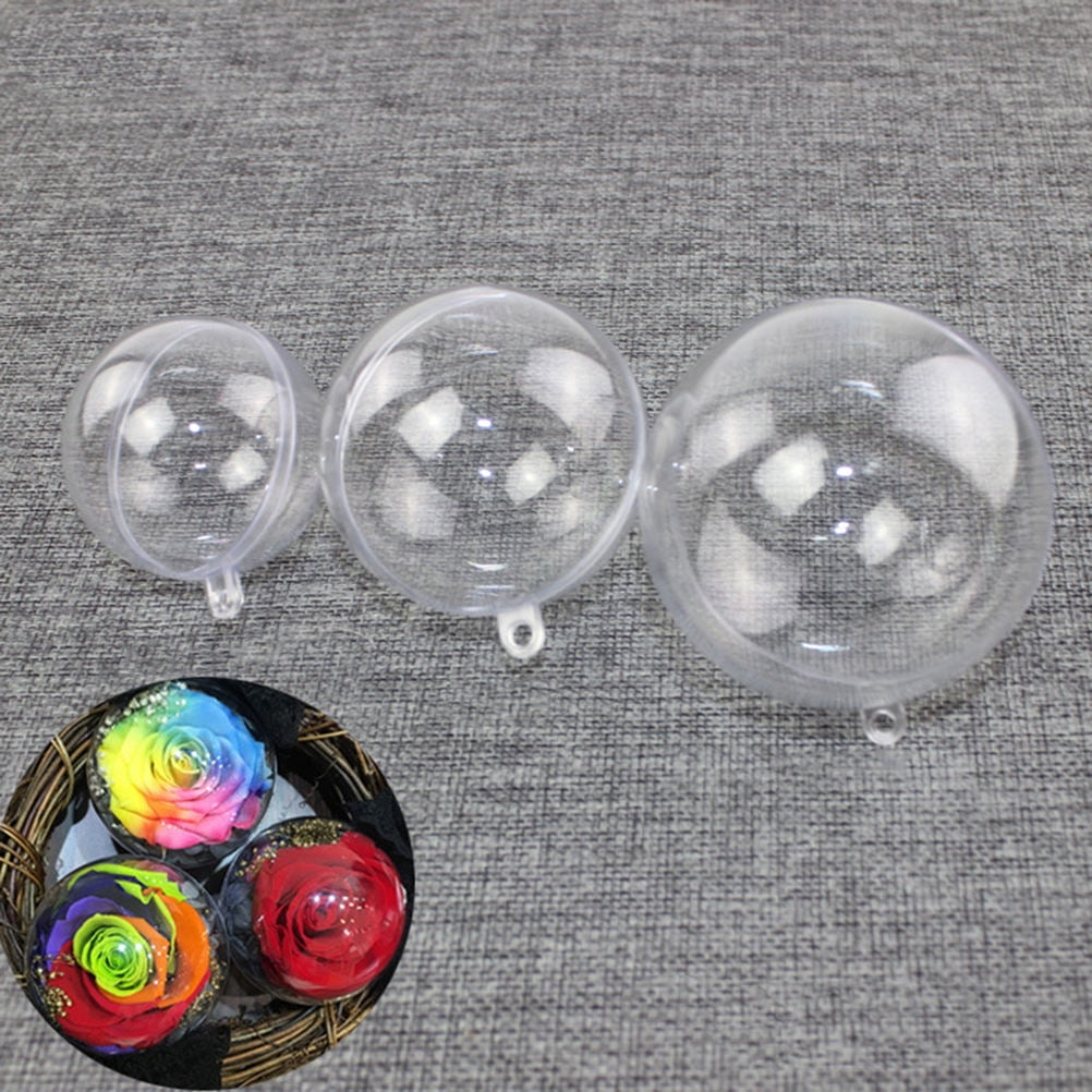 HEATSHAKING 15Pcs Clear Plastic Sphere for Home Decor and Craft ...