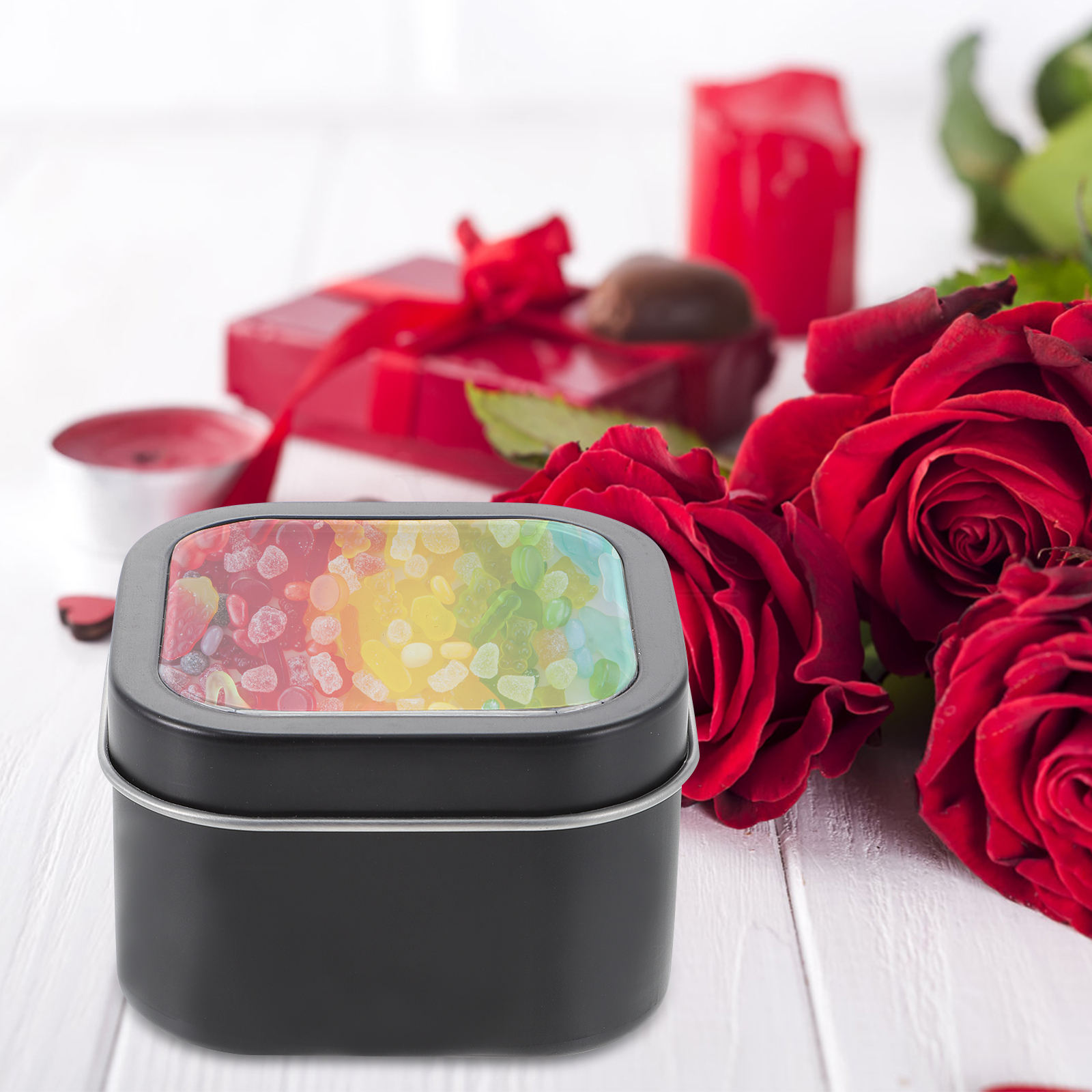 HEATSHAKING 15Pcs Empty Candle Jars for Making Candles Square Shape Tin ...