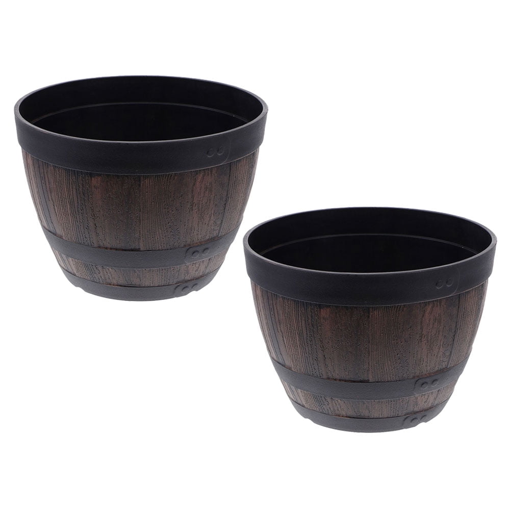HEATSHAKING 18Pack Outdoor Planter Boxes Plastic Barrel for Hydroponic ...