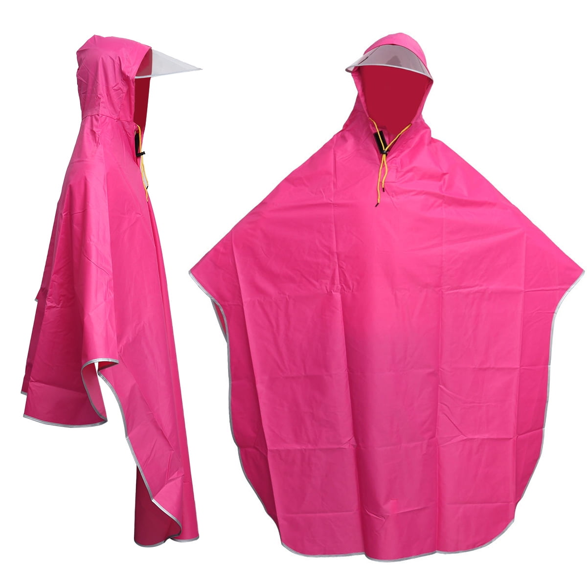 HEATSHAKING 1Pack Cycling Rain Poncho Women PVC Material Short Back ...