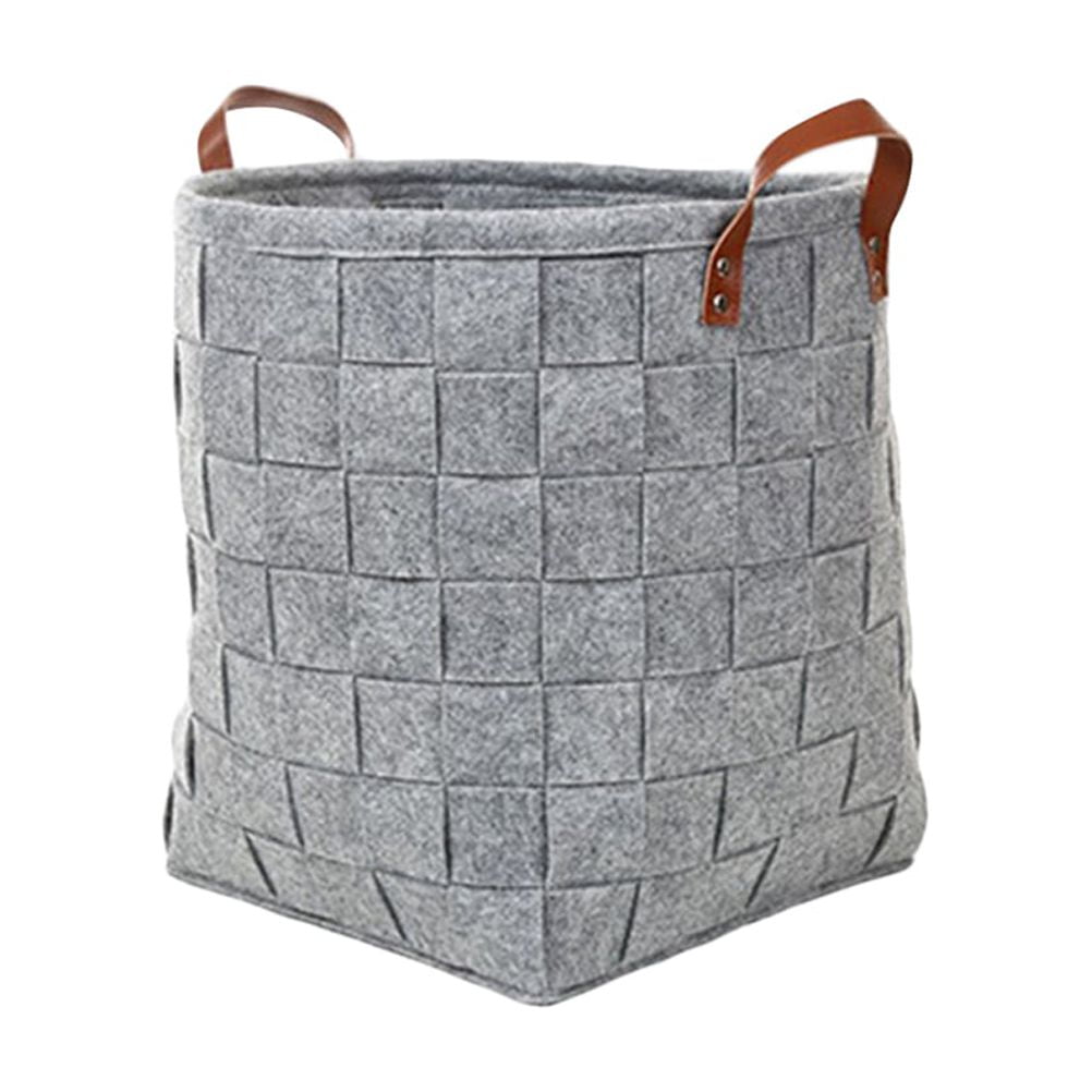 HEATSHAKING 1Pack Foldable Laundry Hamper in Light Grey Felt for ...