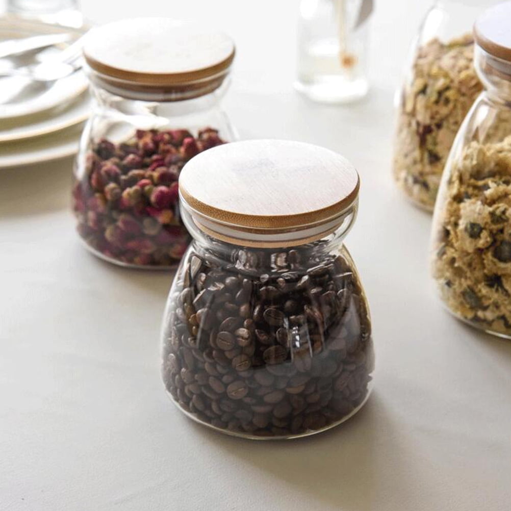 HEATSHAKING 1Pack Kitchen Storage Jars Glass Container For Flour 700ml ...