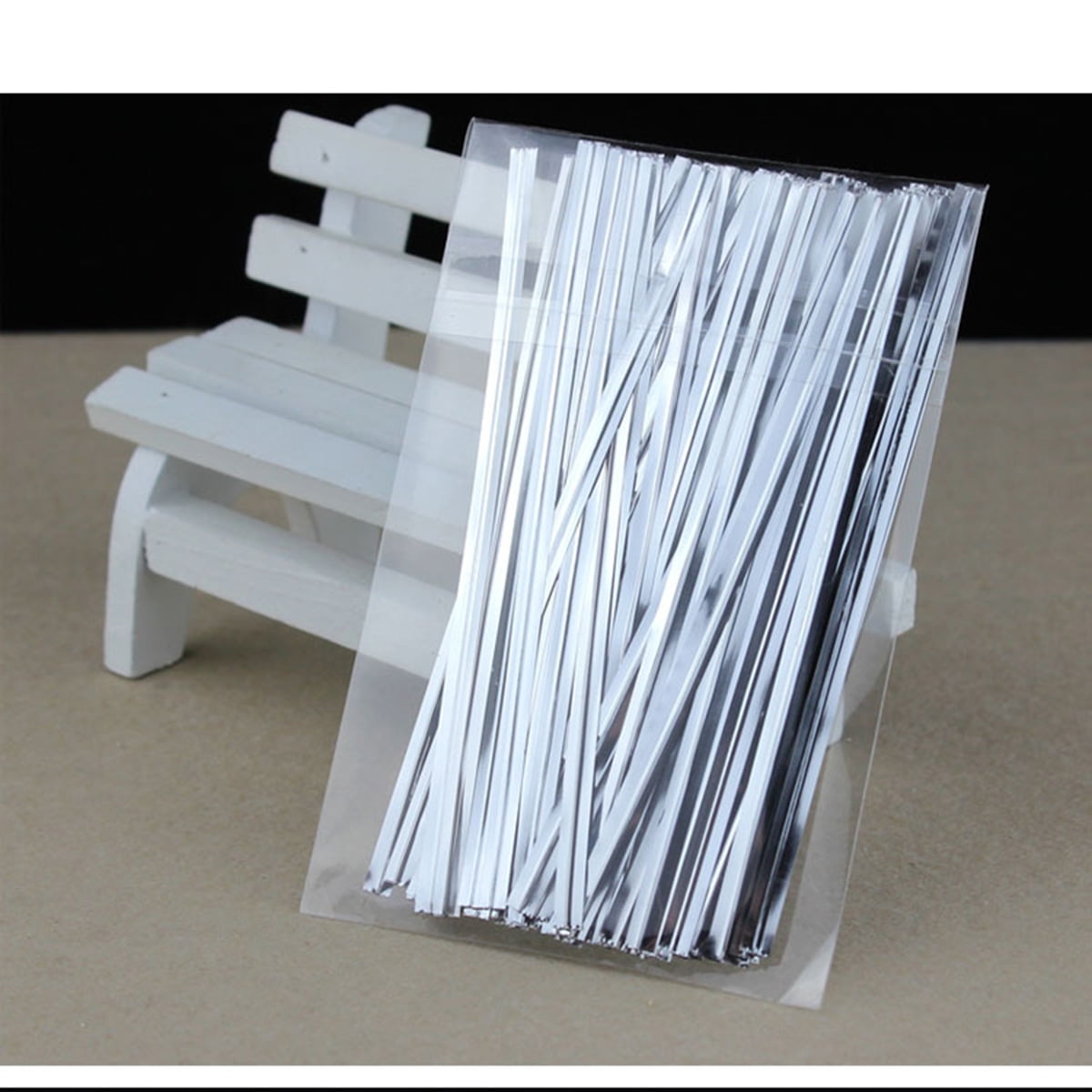 HEATSHAKING 1Pack Plastic Coated Ties Silver for Food Packing Sealing ...