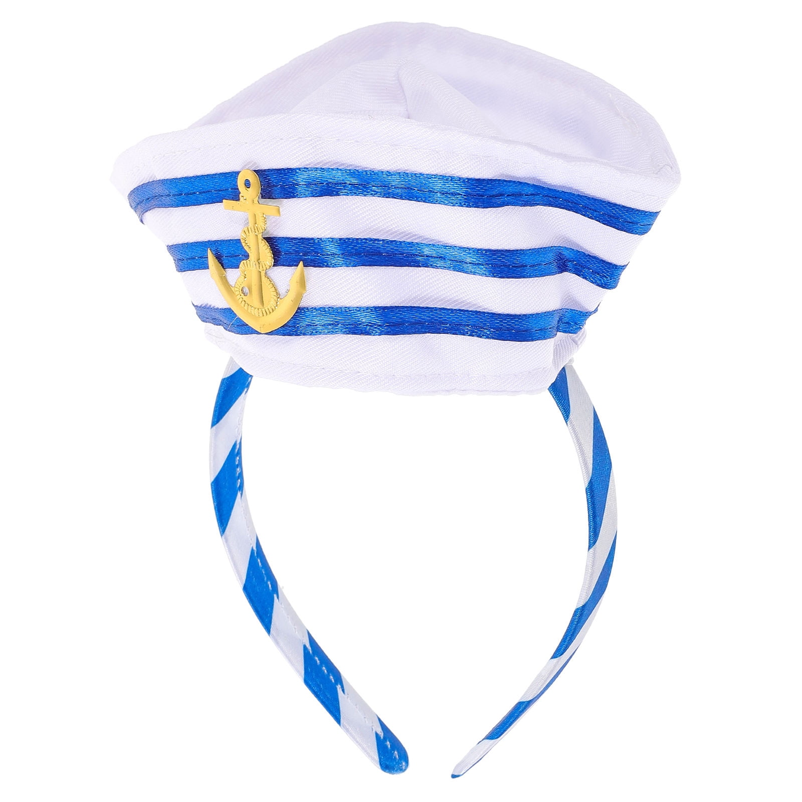 HEATSHAKING 1Pack Sailor Hat Headband Blue Circular for Yacht Captain ...
