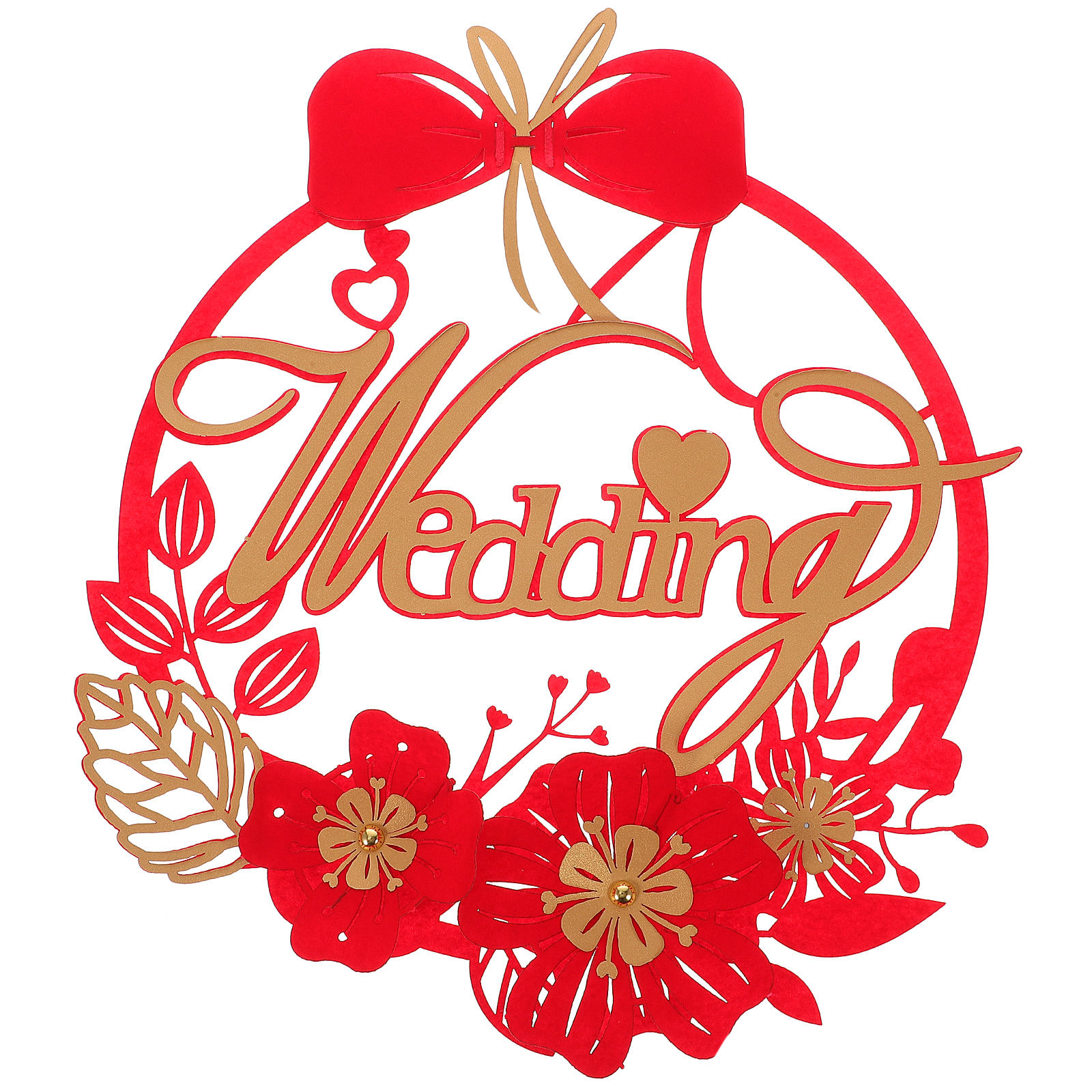 HEATSHAKING 1Pack Wedding Room Decoration Red Chinese Style 17.7x14.9in ...