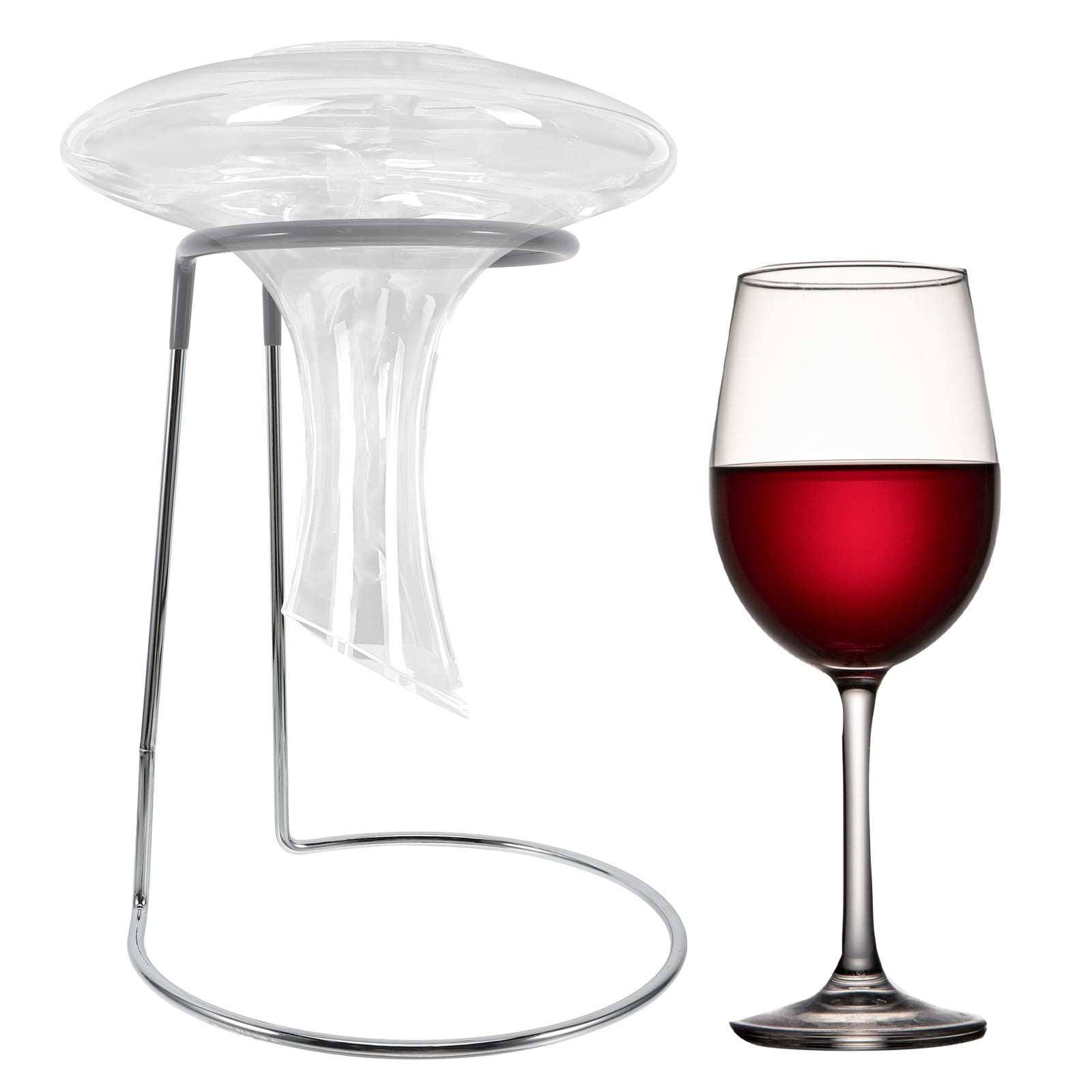 HEATSHAKING 1Pack Wine Decanter Drying Rack Iron and PVC Coating for ...