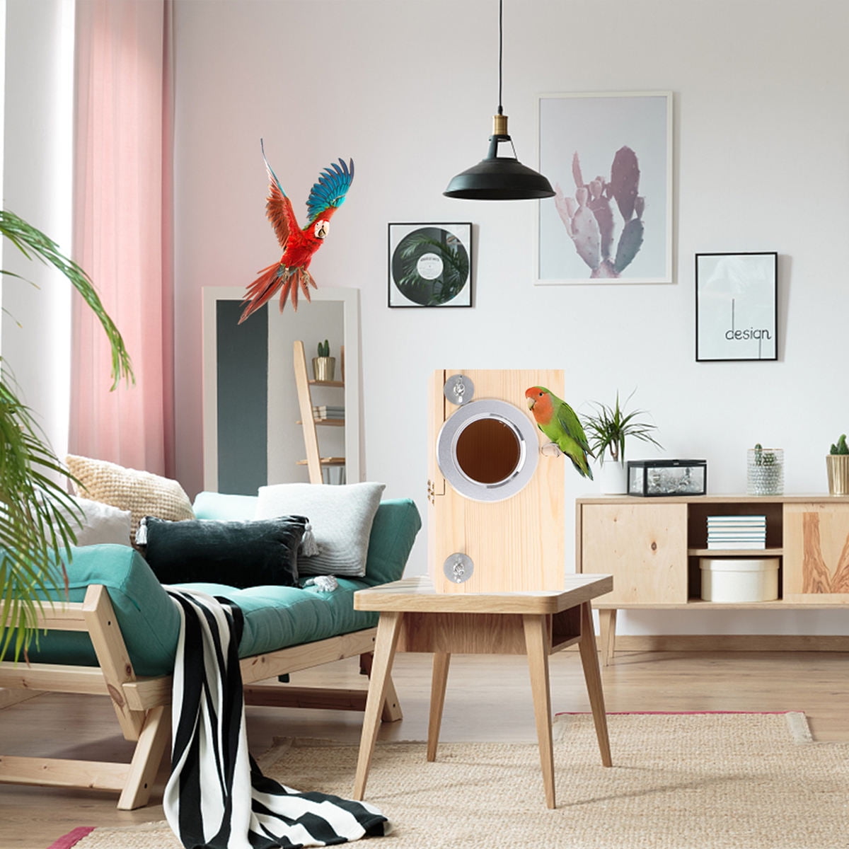 HEATSHAKING 1Pcs Candlenut Breeding Box for Birds Small Bird House with ...