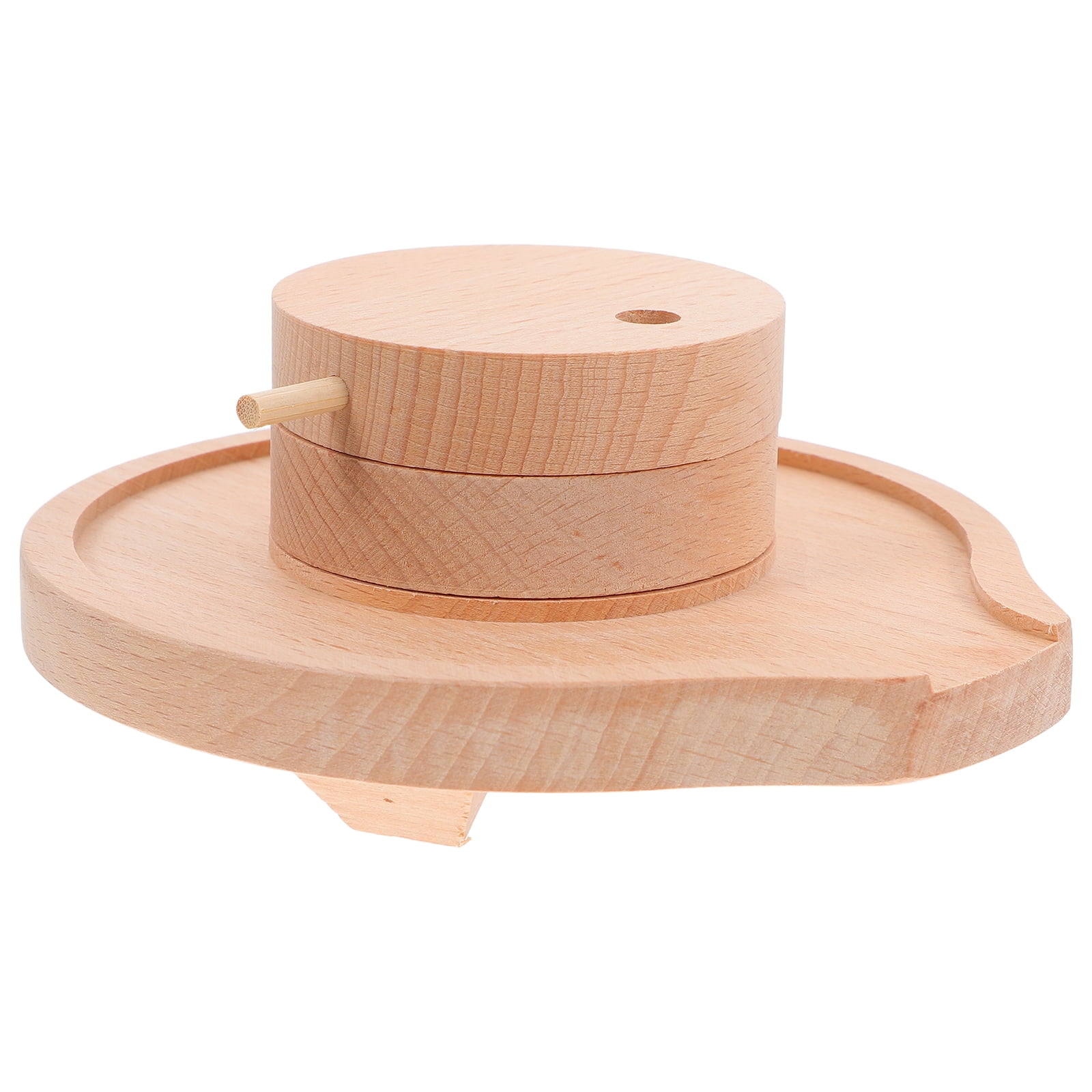 HEATSHAKING 1Pcs Wooden Stone Grinder Model Traditional Style Hand ...