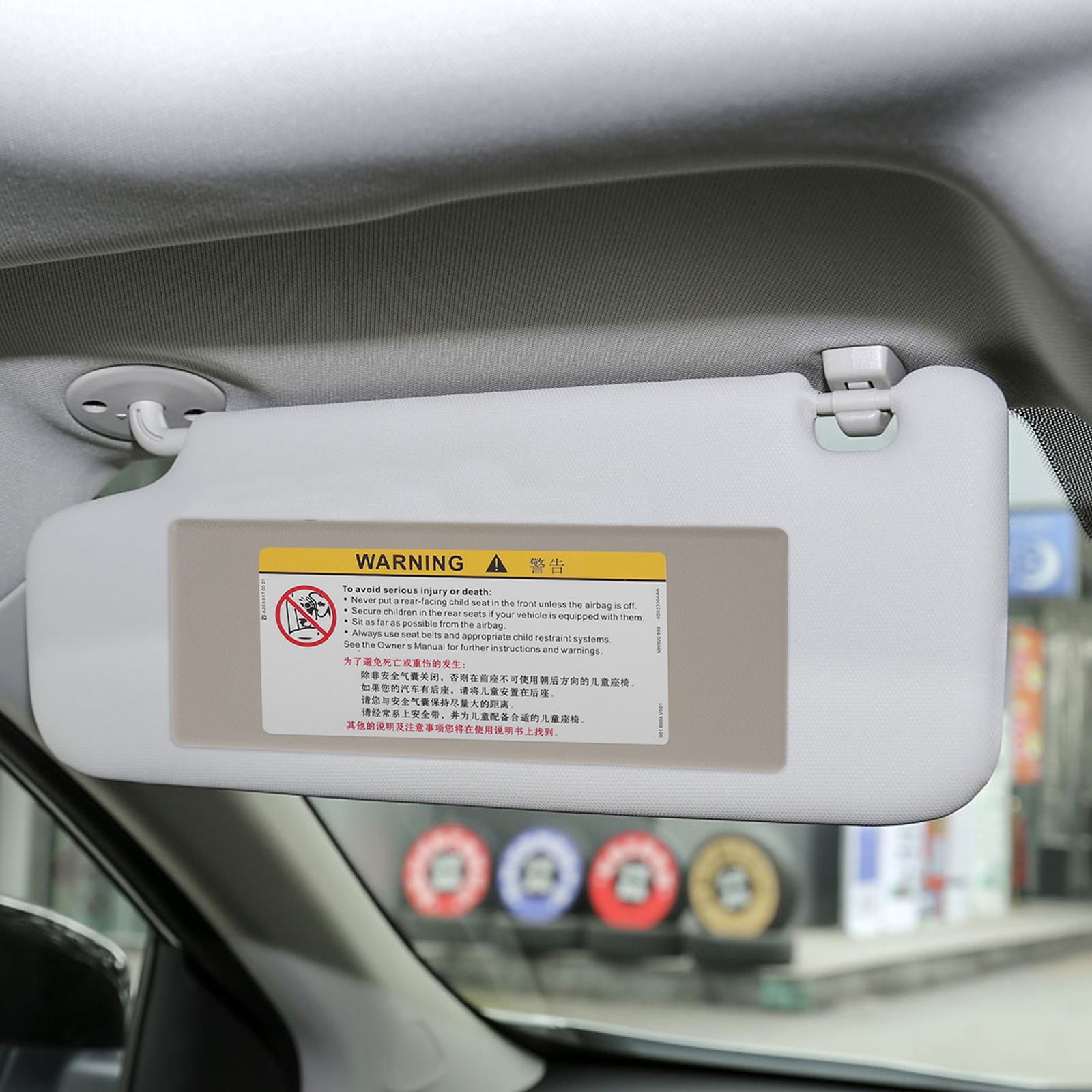 Clip On Makeup Mirror Yvshy 1 PC Car Visor Mirrors, 6.5 X 4.3In Clip-on ...