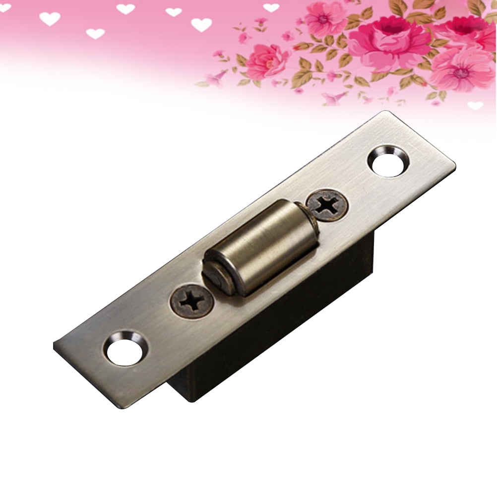 HEATSHAKING 1Set Door Catches Hardware Silver Stainless Steel Closet ...