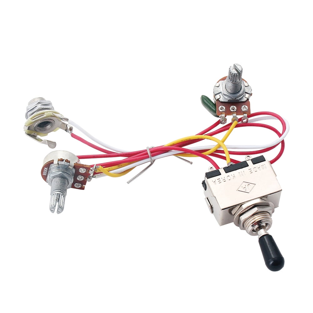 HEATSHAKING 1Set Electric Guitar Wiring Harness Kit With Volume Tone ...