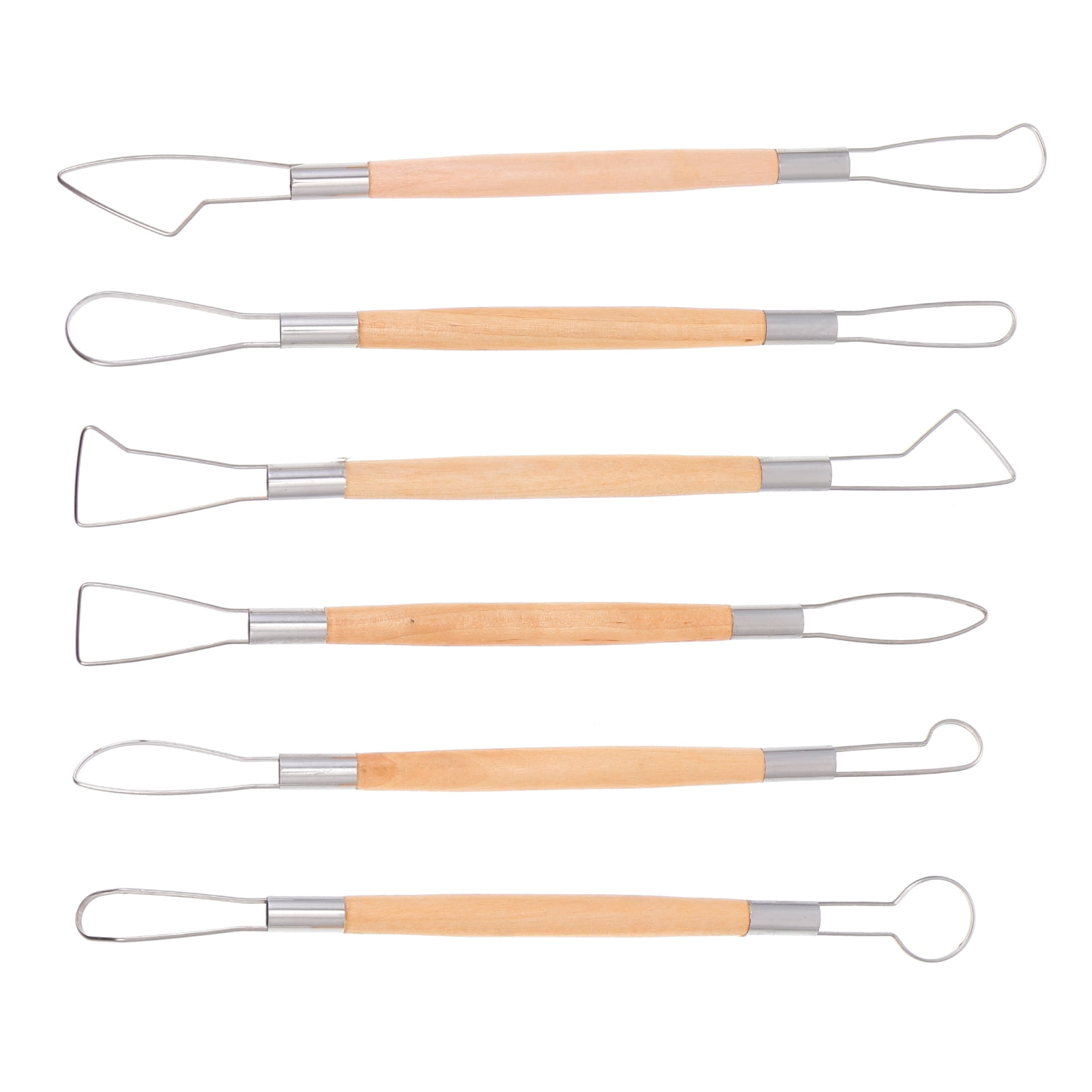 HEATSHAKING 1Set Metal Pottery Tools Brown Light Brown Carving Shaping ...