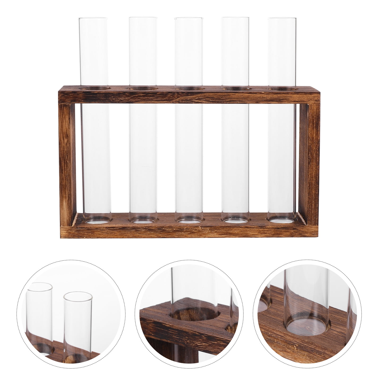 HEATSHAKING 1Set Portable Test Tube Vase with Base for Water Level ...