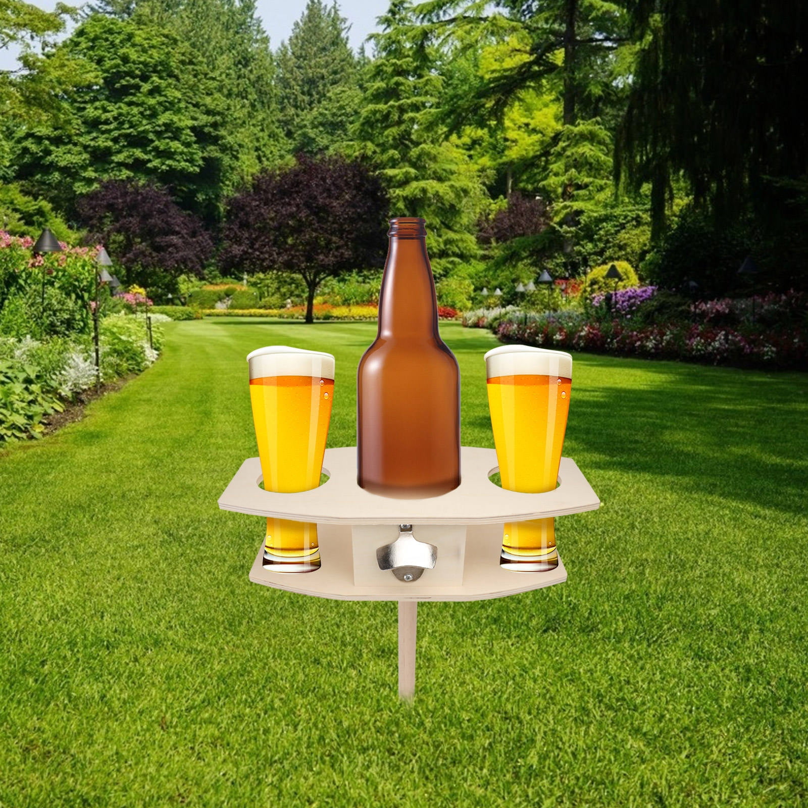 HEATSHAKING 1Set Wine Holder for Camping and Outdoor Concerts Wooden ...
